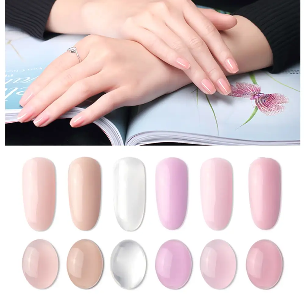 Free Sample Nude Rubber Base Gel Polish Soak Off Gel Nail Polish Oem ...