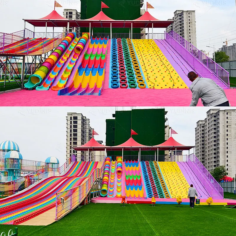 Outdoor Children Playground Equipment Kids Combination Slide Unpowered ...