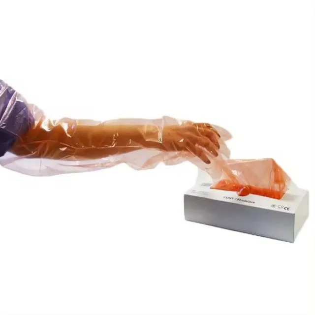 Veterinary Gloves Artificial Insemination Gloves Disposable Plastic Cpe ...