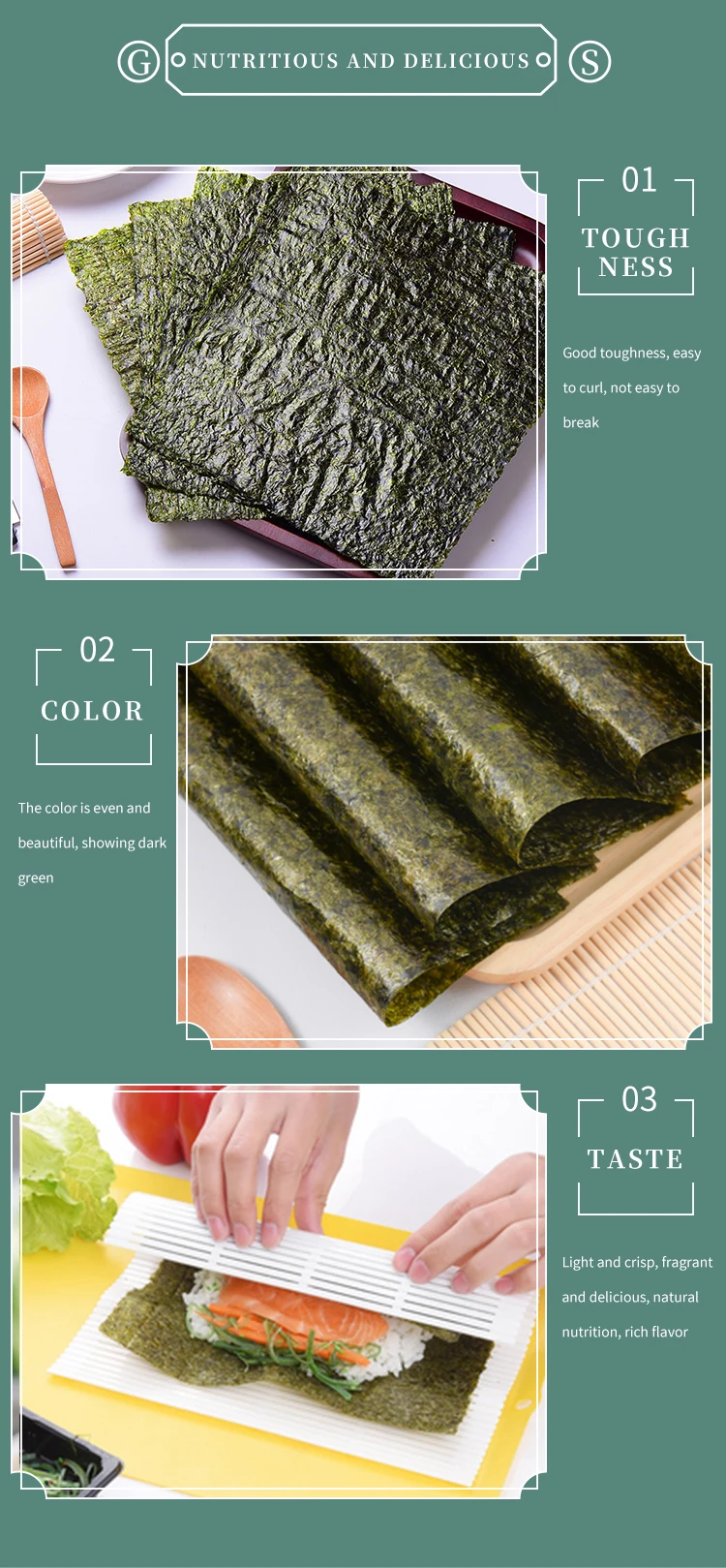 High Quality Japanese Sushi Nori Seaweed Roasted Seaweed Nori Dried ...