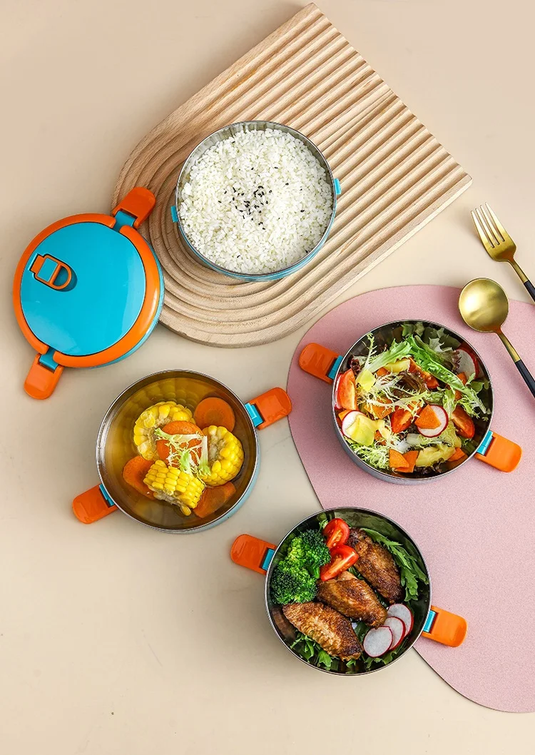 Multi-color Layered Insulation Lunch Box Thickened Stainless Steel ...