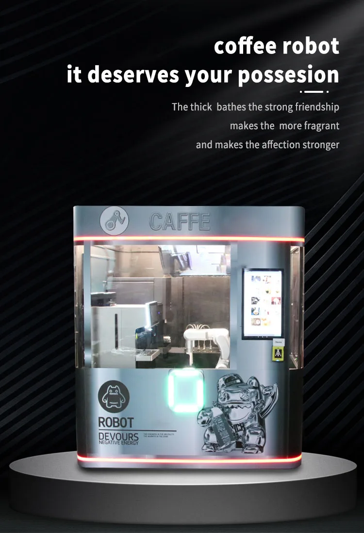 Unmanned Retail Convenience Store - Custom Flavors Coffee Robot Vending ...