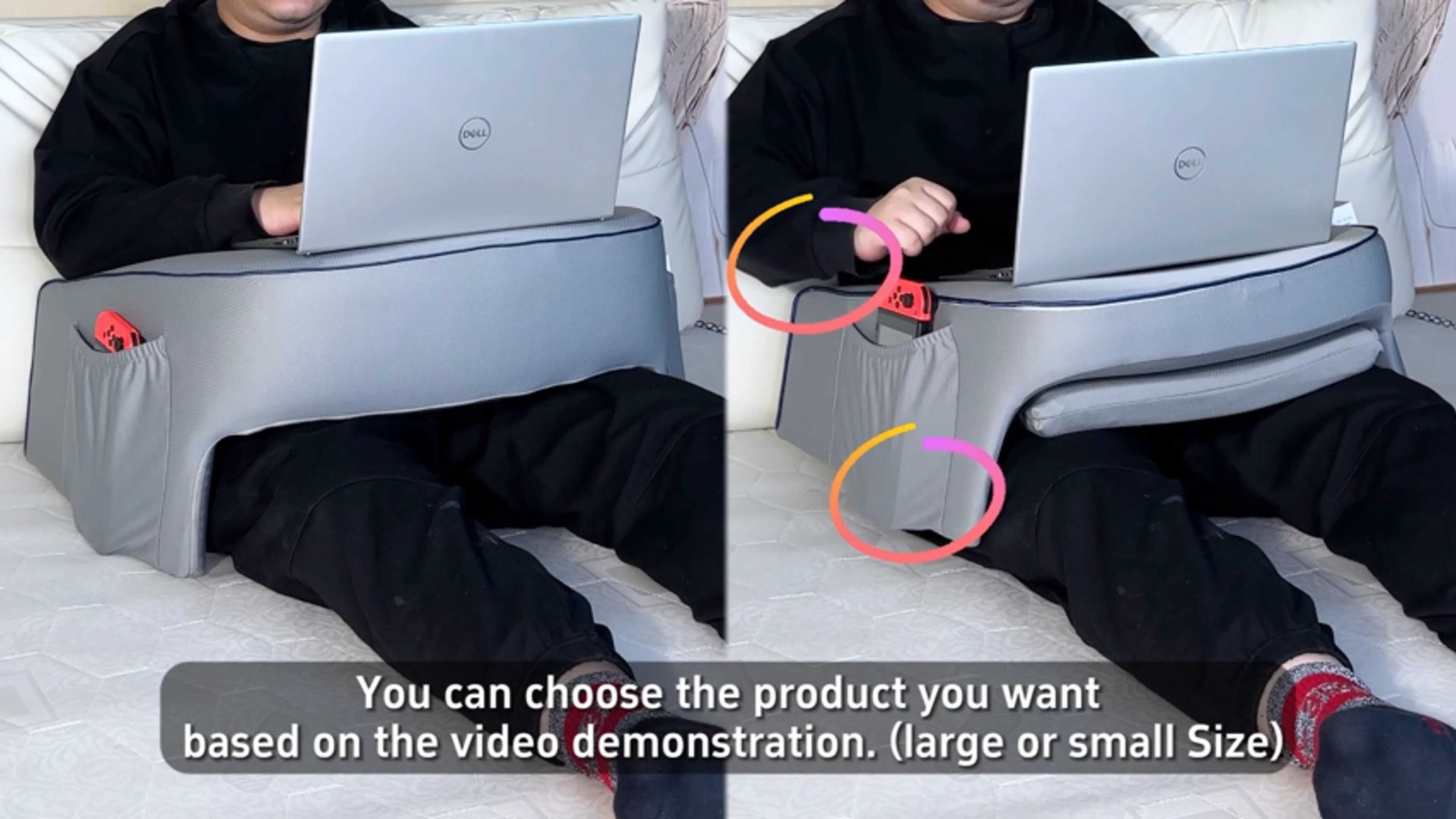 30d Portable Lap Laptop Desk Arm Rest Reading Pillow Memory Foam Gaming ...