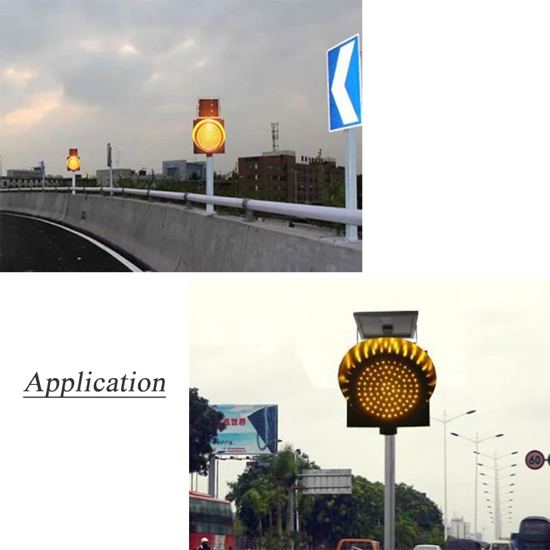 High Quality Solar Powered Yellow Flashing Led Road Safety Signal ...