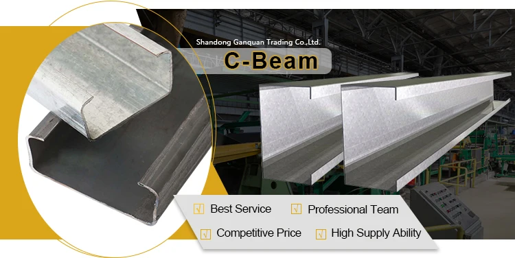 Galvanized C Channel Steel C Purlin Construction Section Roof Purlin ...