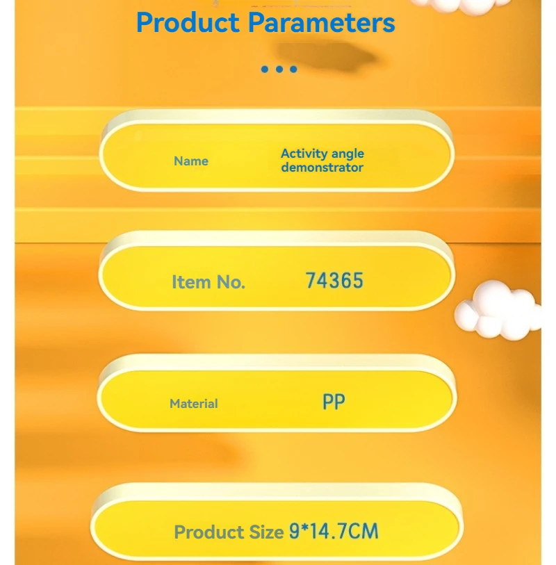Deli 74365 Blue Angle Learning Protractor For Students Teaching Aid For ...