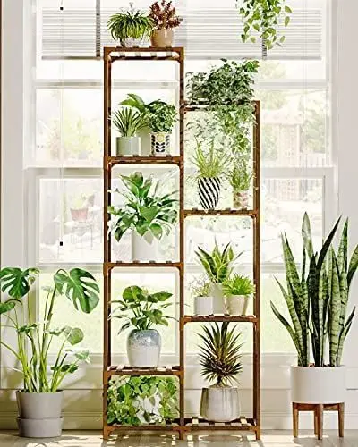 Multi-storey Wooden Plant Stand Indoor And Outdoor Ladder Flower Stand ...