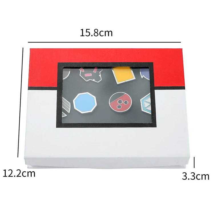 Collect 9 Styles of Pokemon Gym Badges - Anime Pins Set
