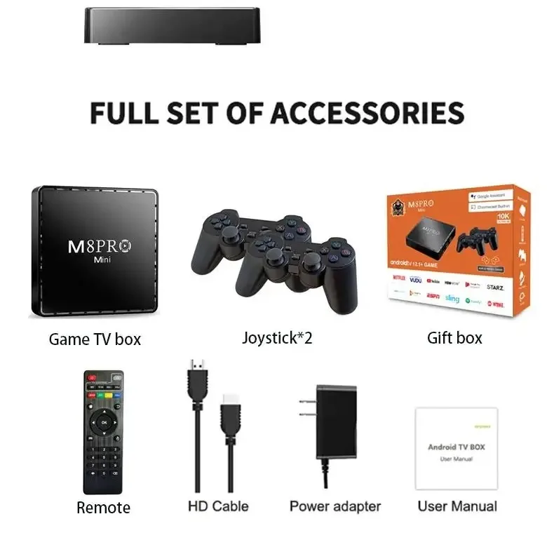 M8 Pro Mini Game Tv Box 4k Hd 10000 Retro Games H313 Android 12 Wifi ...