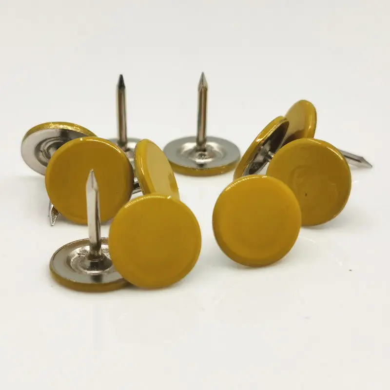 Round Drawing Pins Assorted Color Flat Head Steel Point Thumb Tacks Pin ...