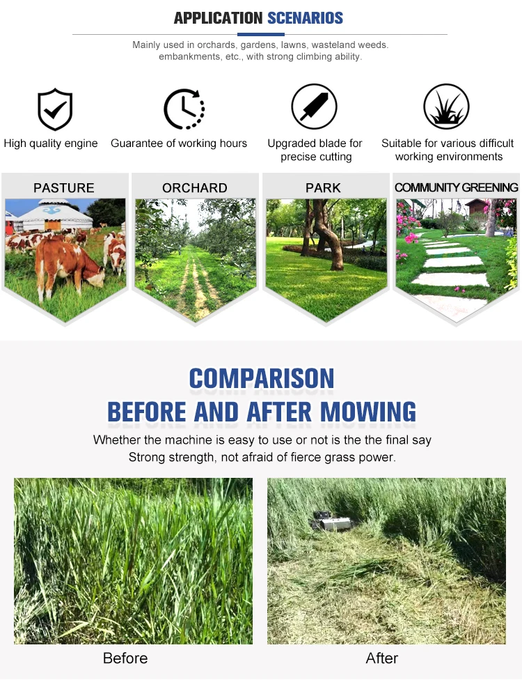 Hot Sale 2025 Yaphets 550mm Slope Mowing Remote Control Lawn Mower