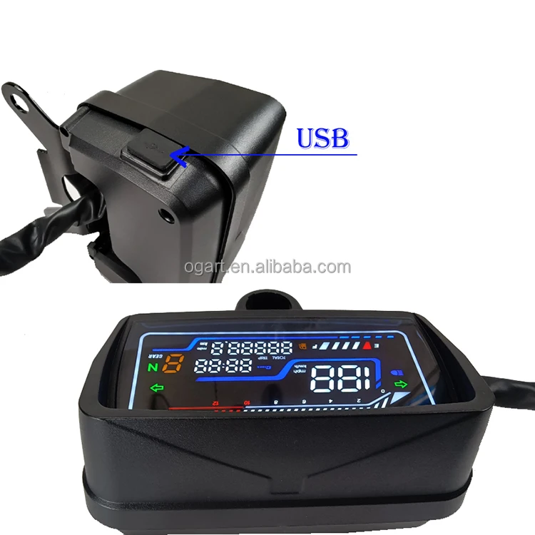 Motorcycle Lcd Modified Meter For Cg125 Motocross Digital Speedometer ...