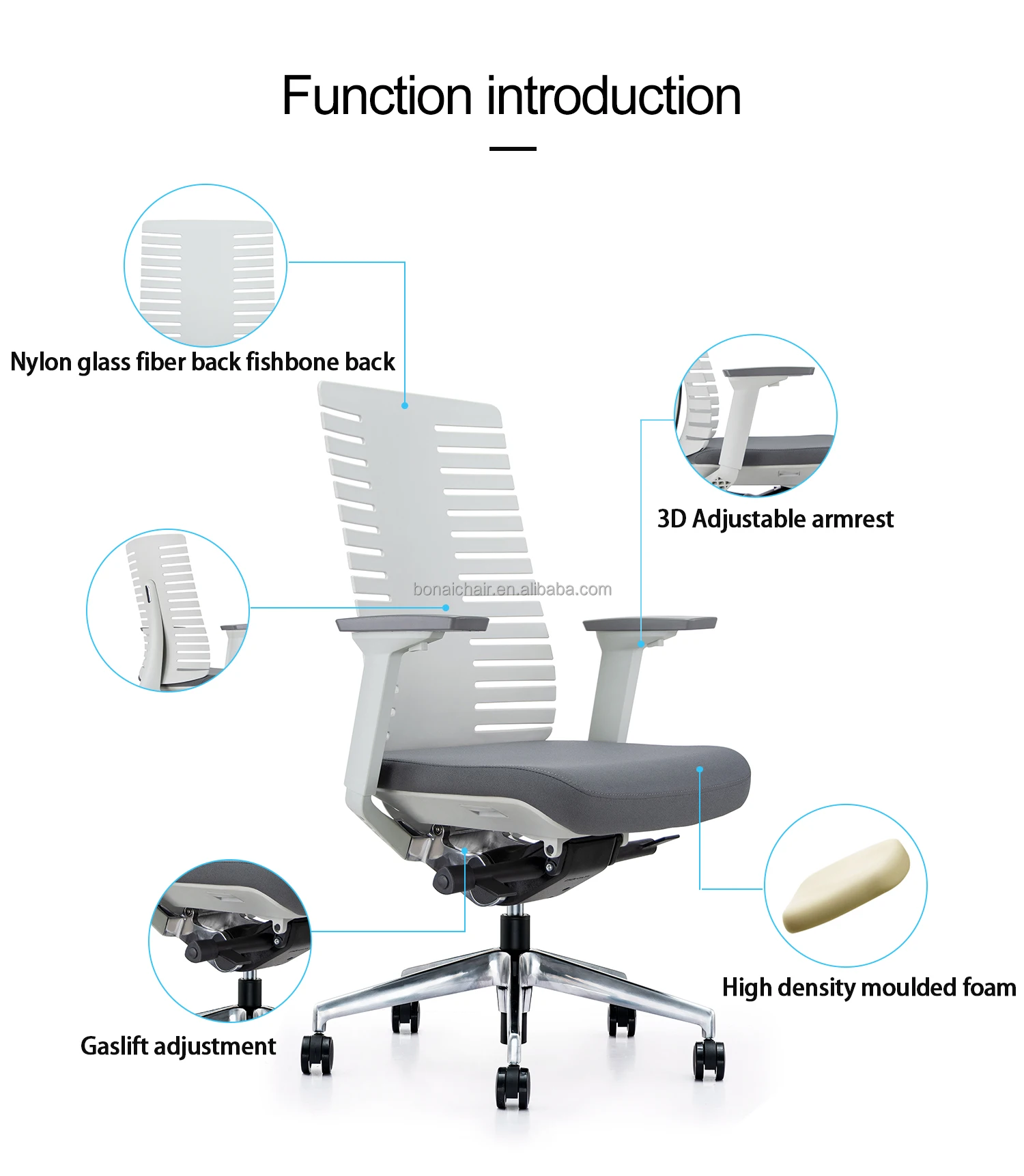 Bonai Special Nylon Glass Fiber Back Fishbone Back Furniture Modern ...