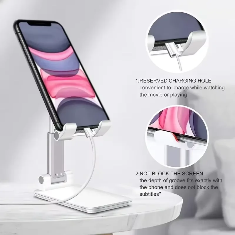 Portable Phone Holder - Adjustable Tablet Stand for Desk