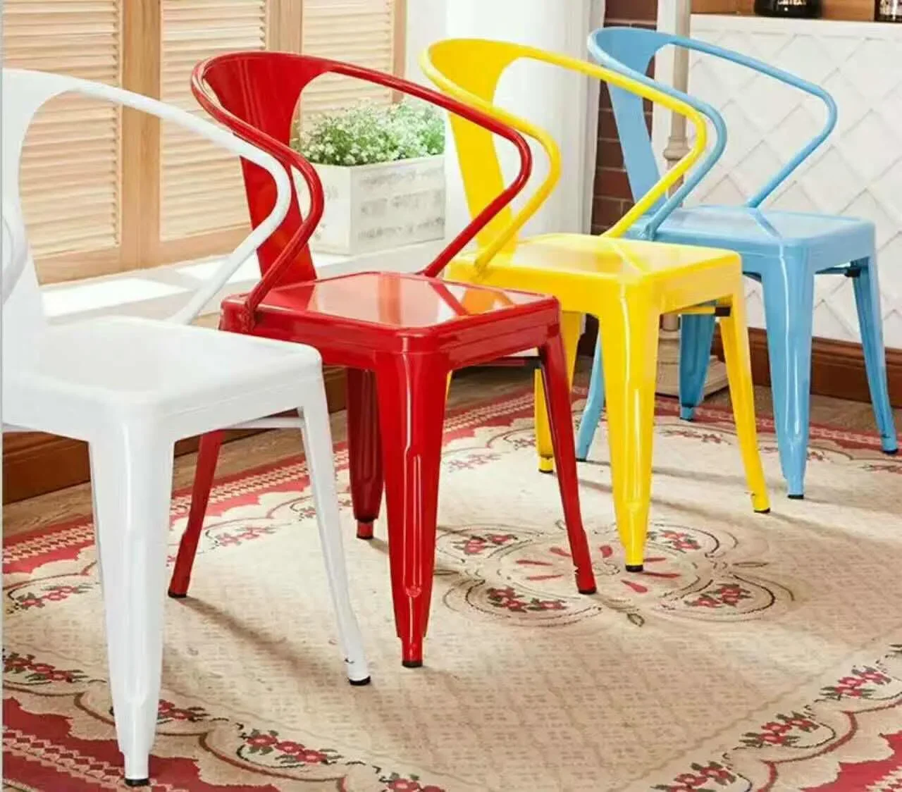 Industrial Restaurant Furniture Stackable Dining Chairs Restaurant ...