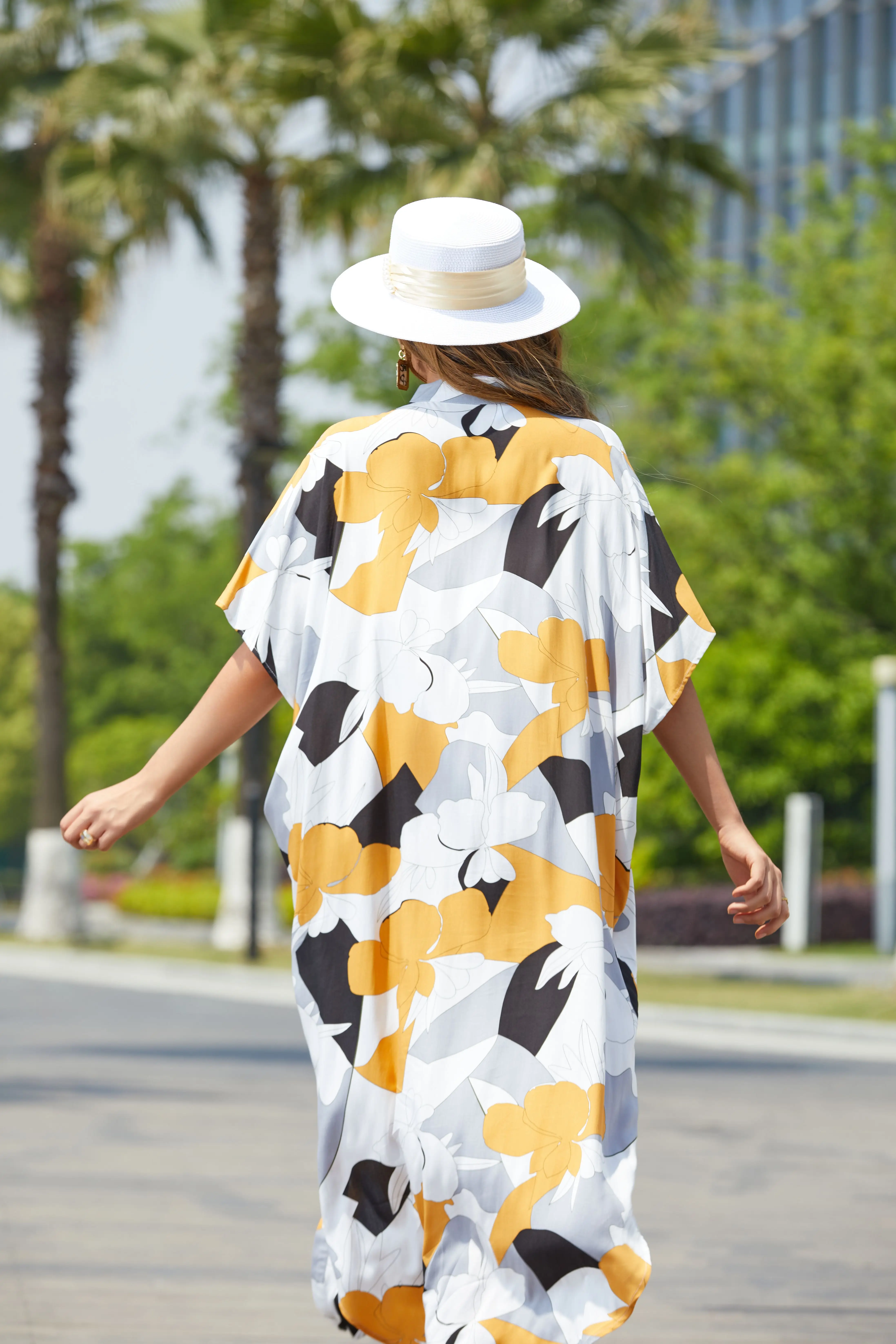 Oem Design Custom Beach Kimono Cover Up Robe Kaftan Bikini Plus Size ...