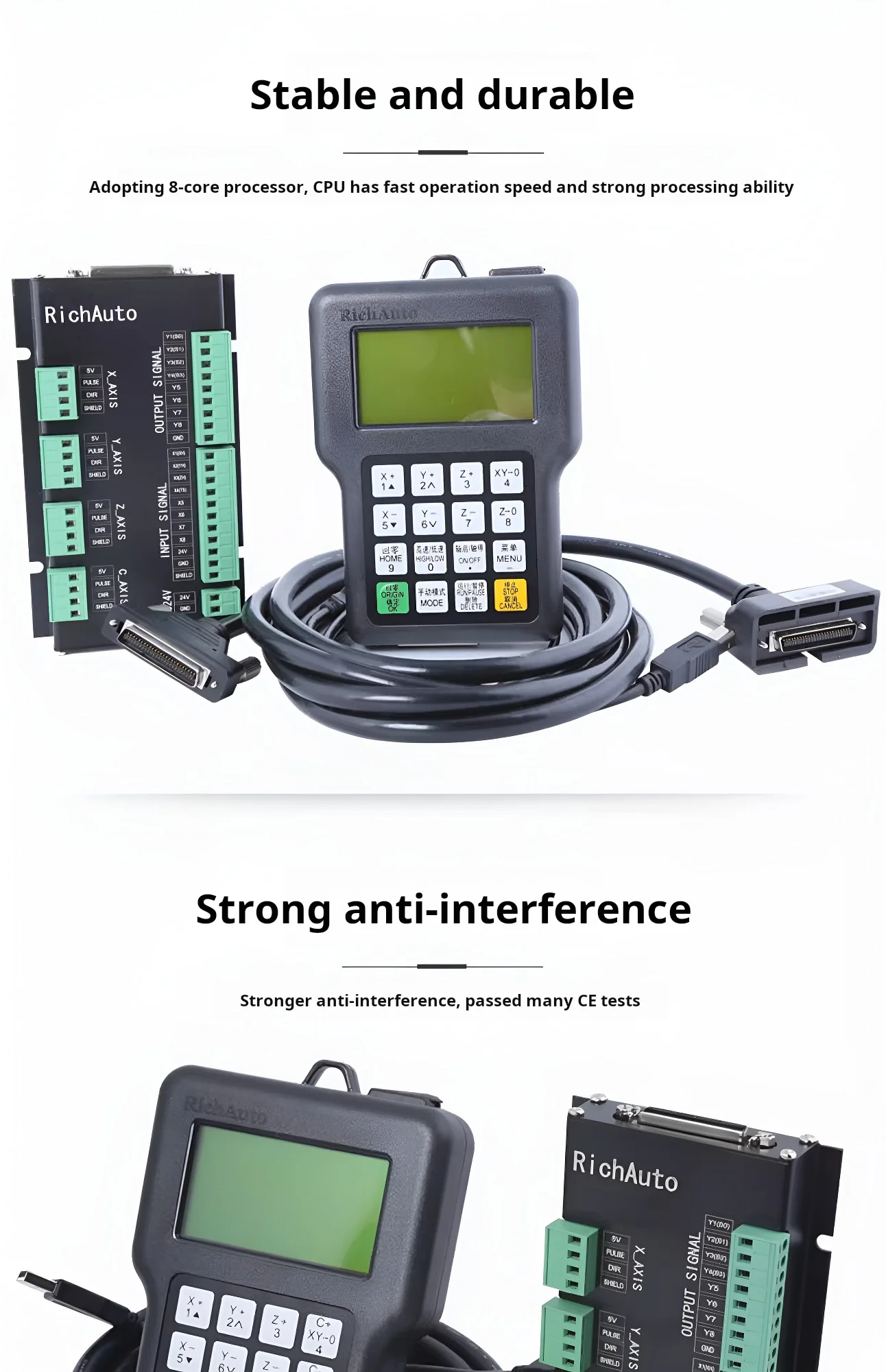 Dsp Engraving Machine Control System Richauto Handle A11 Three-axis Linkage Cnc Router ...