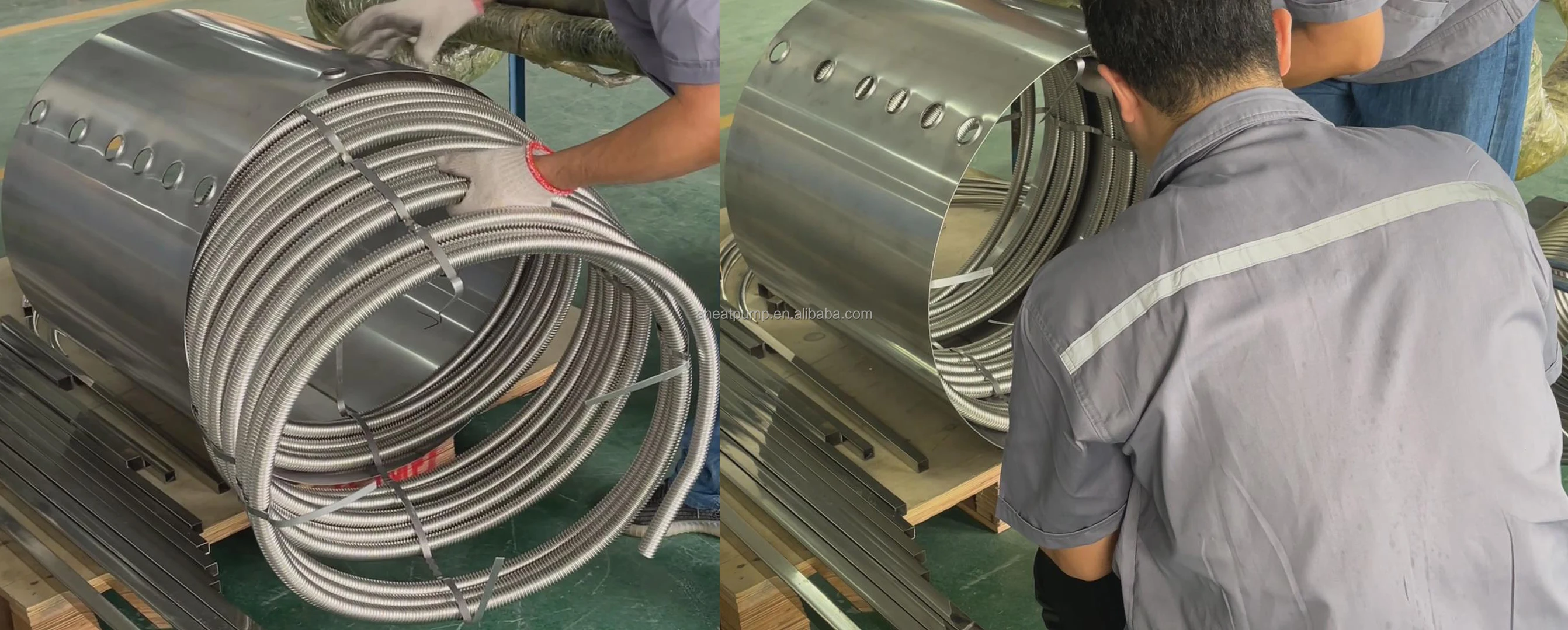 300l Sus304 Sus316l 150l Heat Exchanger Coils Solar Thermal Room Heating Cooling Buffer Tank ...