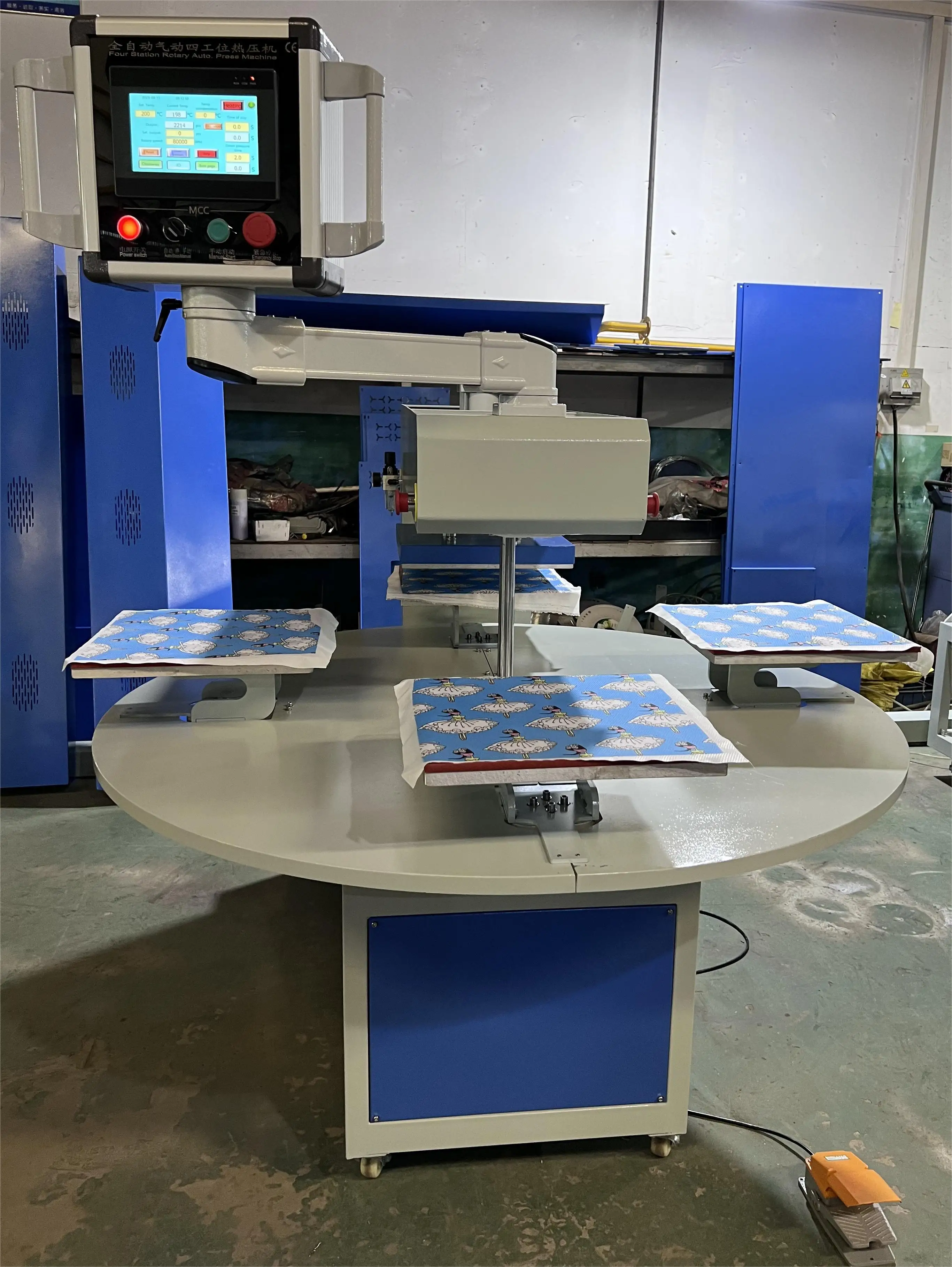 Doyan Carousel Semi-Automatic 4 Station Heat Press Machine