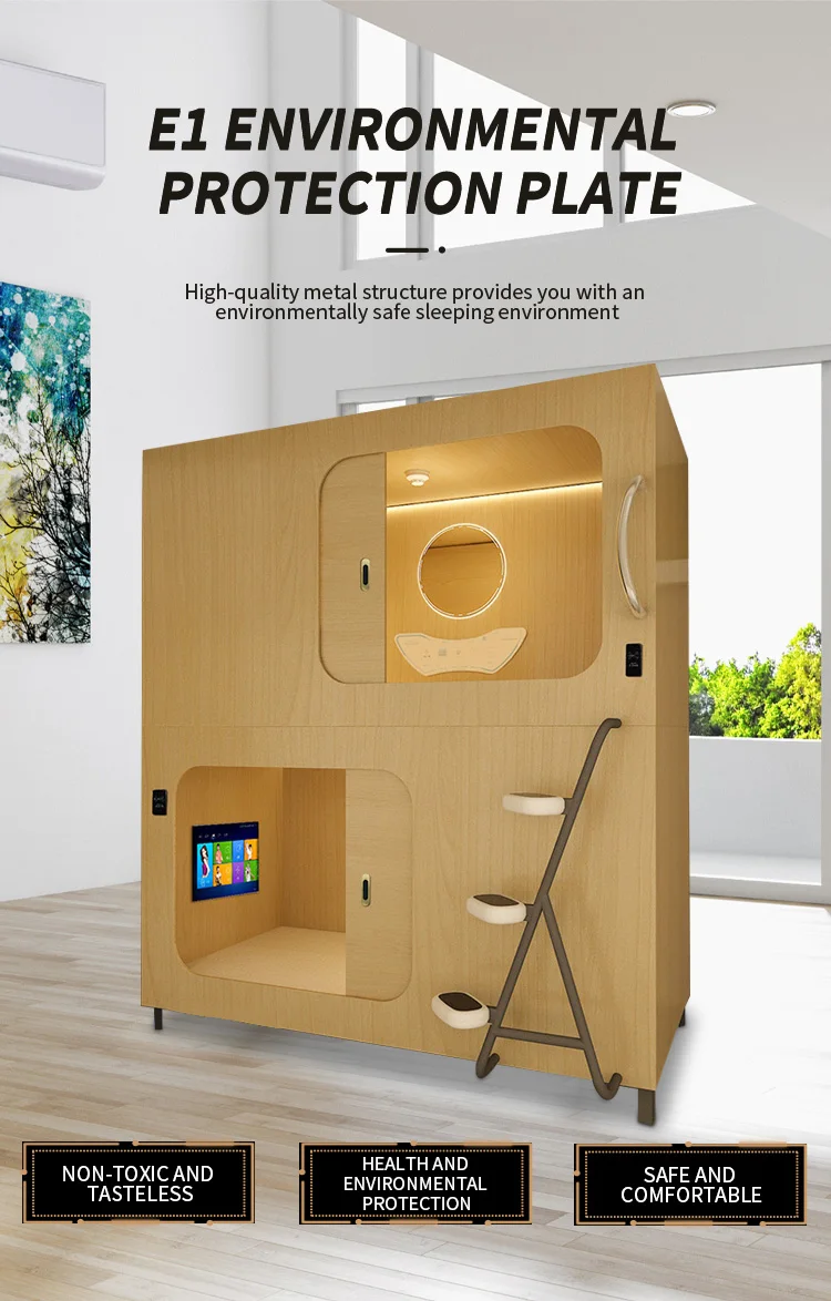 Modern Single Double Sleeping Capsule Bed - Smart & Soundproof