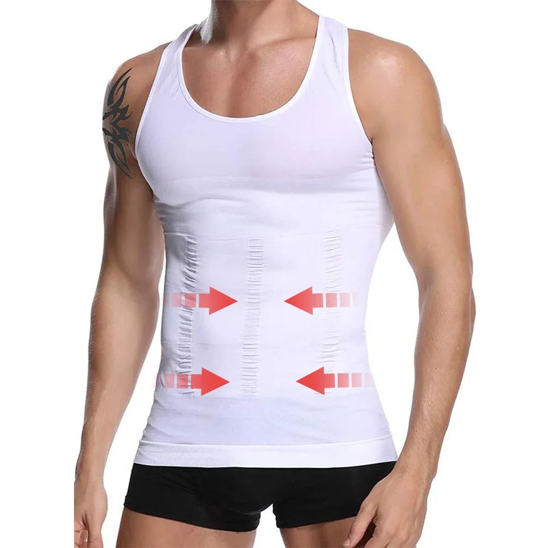 Hot Sale Men's Slimming Body Shapewear Corset Fitness Compression Tank ...