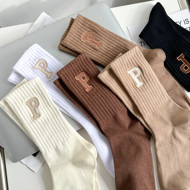 High Quality Cotton Women’s Socks with Custom Embroidery