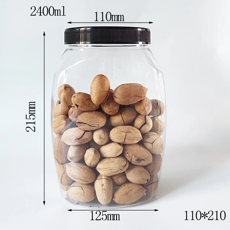 5lpet Transparent Square Plastic Storage Tank Dried Fruit Pickled Vegetables Freeze-dried Food ...