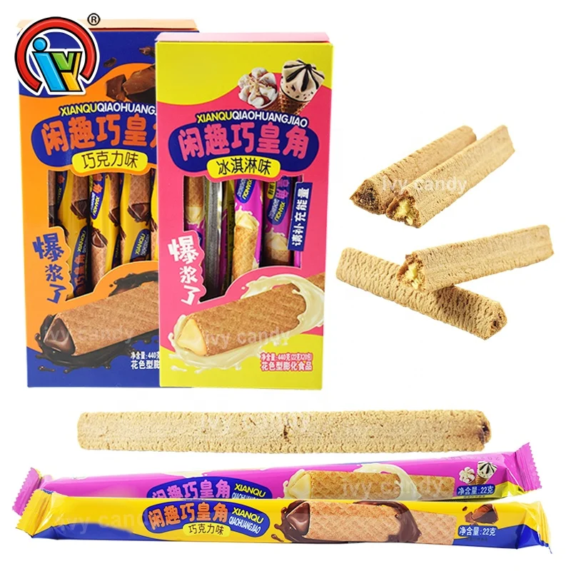 Puff Grain Triangle Wafer Biscuit Cookie With Chocolate & Milk Cream ...