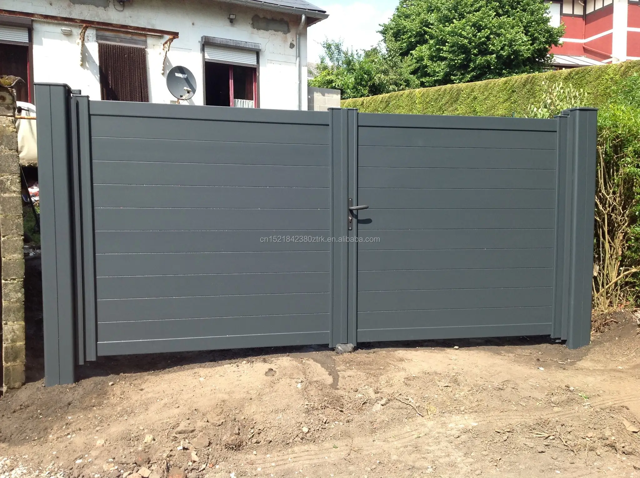 Modern Exterior Ral 7016 Powder Coated Aluminum Gate - Buy Modern ...