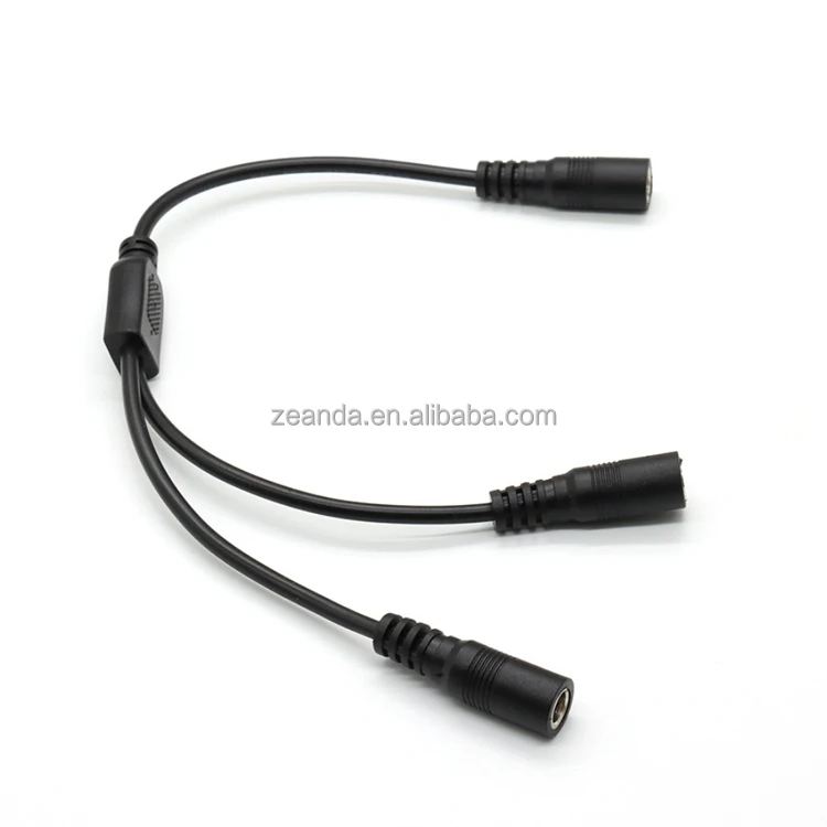 Customized Waterproof Dc Power Supply Cable Multi 5521 Female 2 In 1 ...