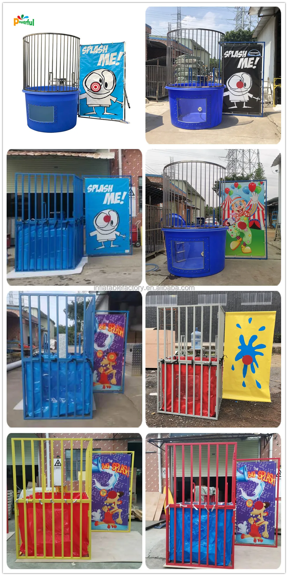New Designs Splash Dunking Booth Water Games Dunk Tank