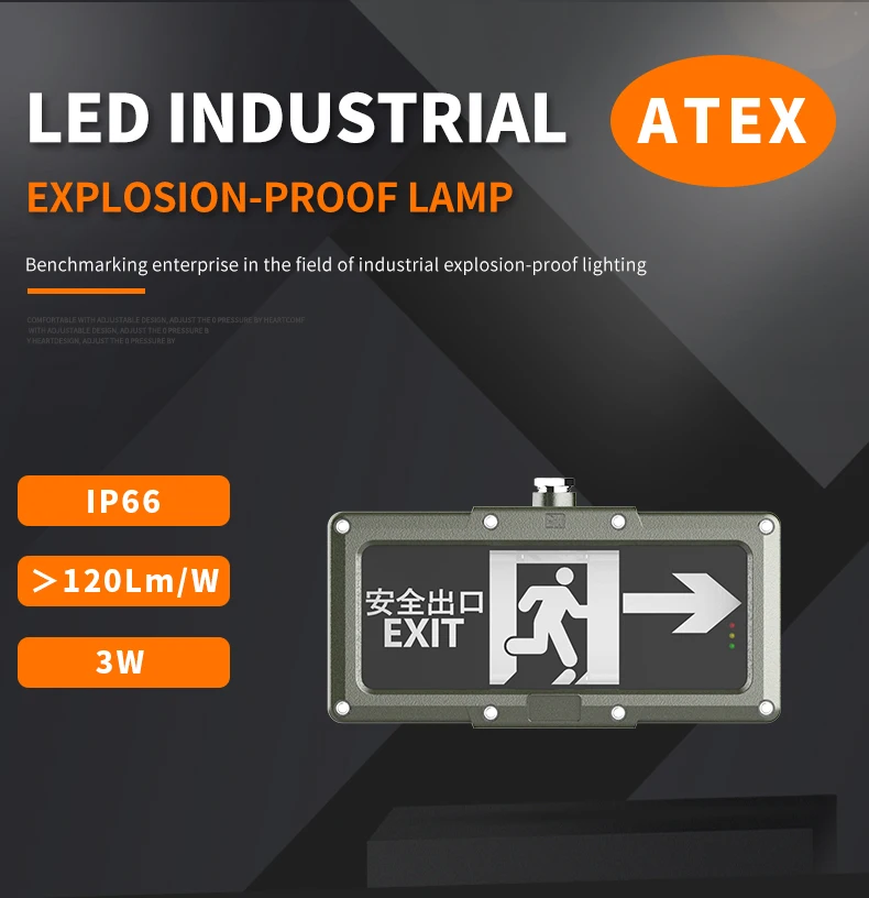 Led Emergency Light With ATEX Certificate Explosion Proof Exit Signs ...