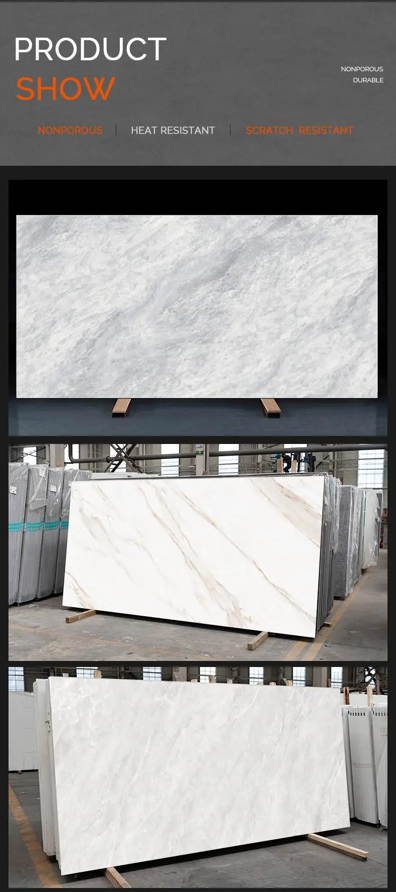 High Quality Engineered Calacatta White Marble Slab For Background Wall ...