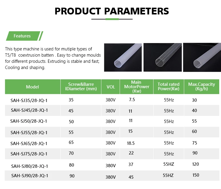 D65 Led Single Colour T5/t8 Tube Extrusion Machine Series - Buy Plastic ...