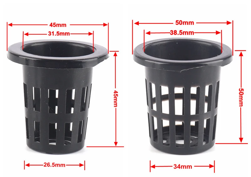 Hydroponic Basket Garden Vegetable Soil-less Grow Net Pot Multi-size ...