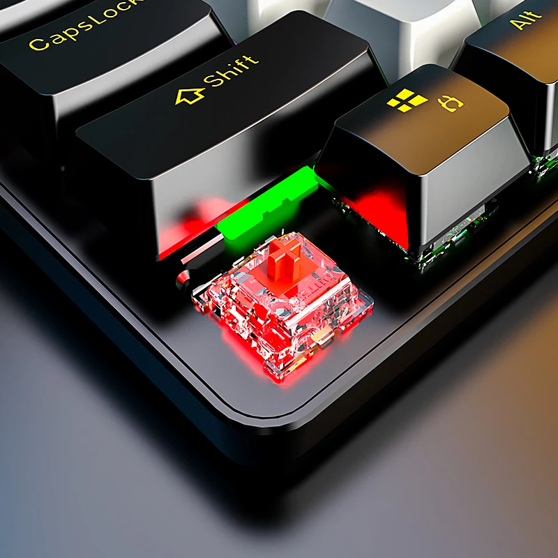 COUSO 104 Keys Gaming Keyboard - Customizable RGB Silent Red Switches