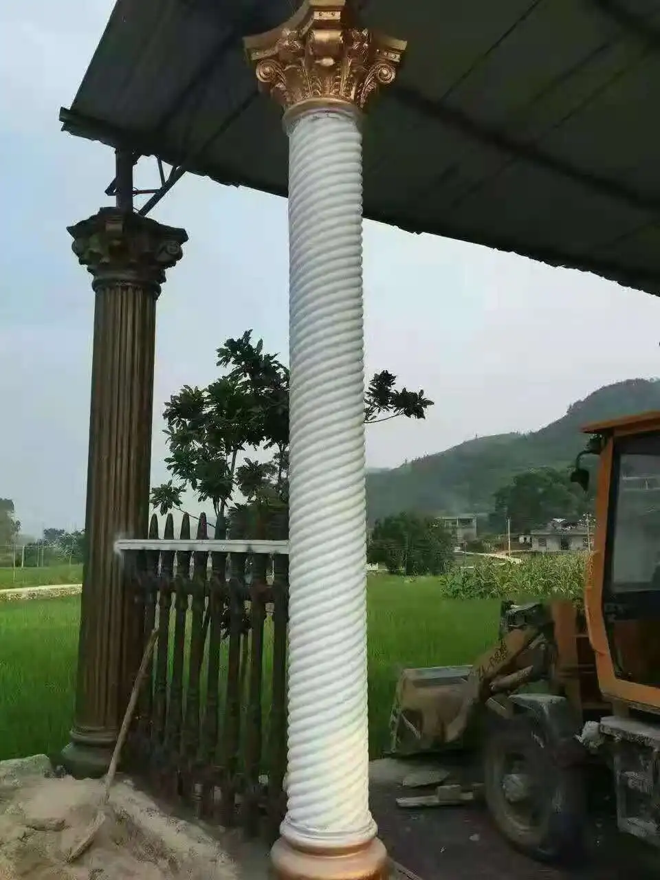 Decorative Plastic Spiral Shape Concrete Round Pillar Column Mold ...