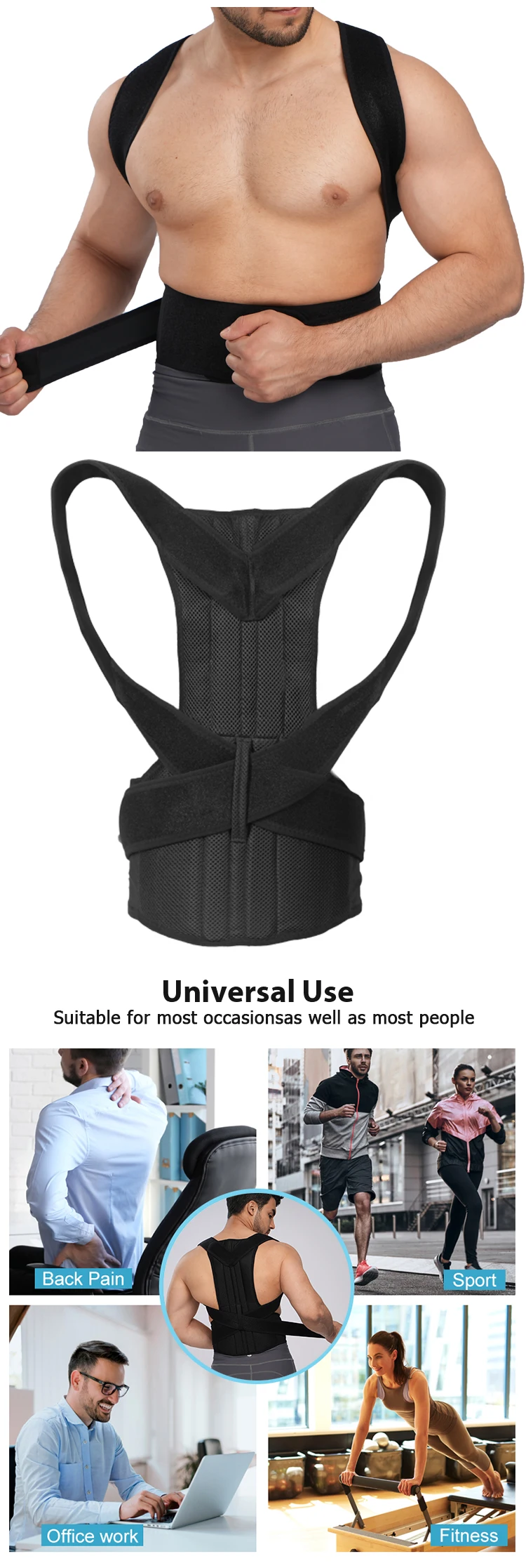 Women Adjustable Brace De Posturas Hunchback Body Sport Neoprene Vest ...