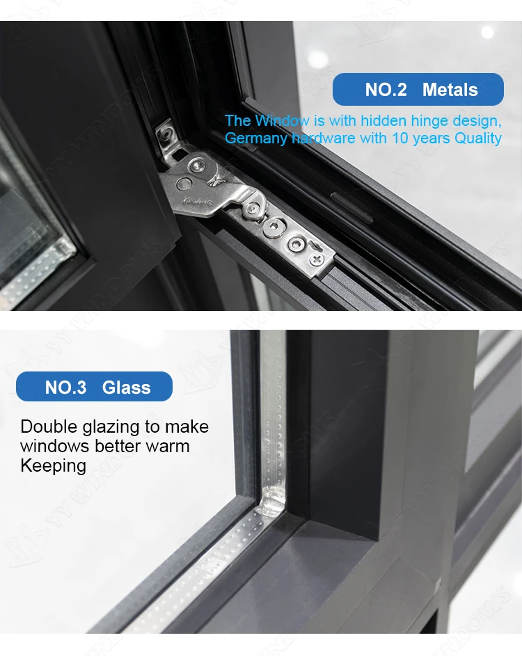 YY Facades Thermal Break Aluminum Windows Floor to Ceiling Windows Bay ...
