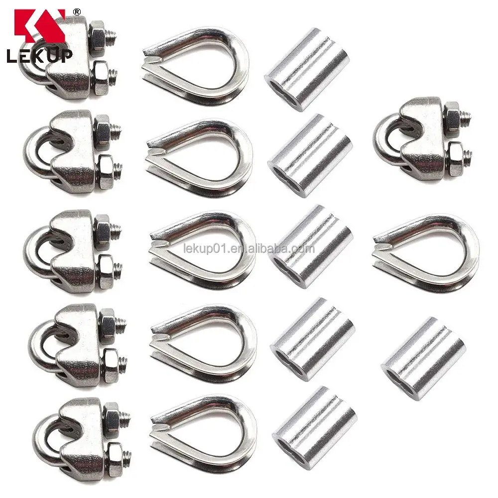 304 Stainless Steel Wire Rope Accessory Set - Durable & Versatile