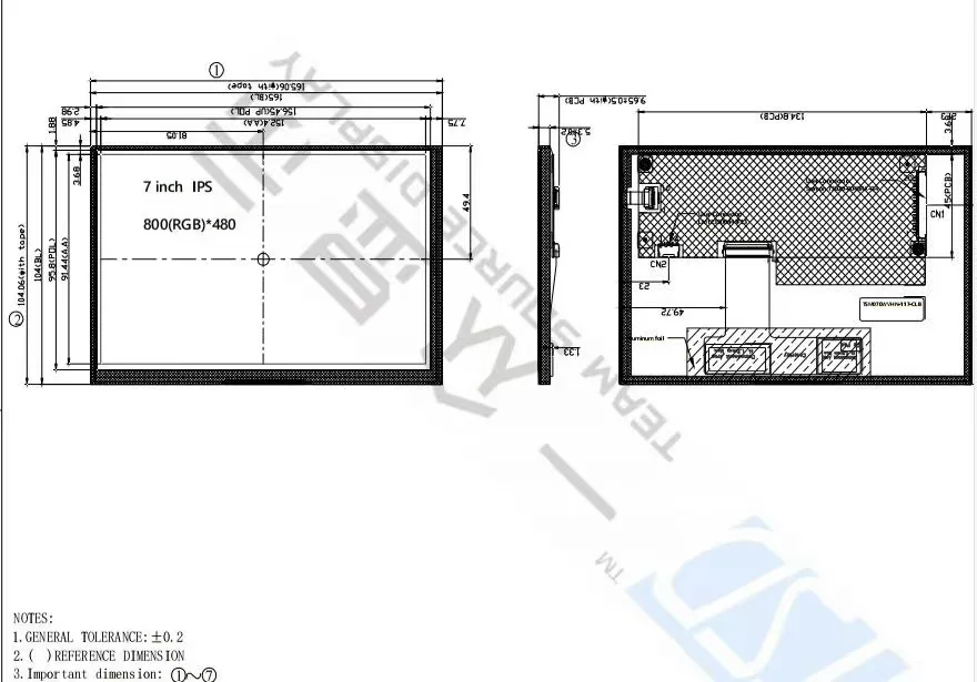 7" TFT Screen - Bright, Clear Display for EV Bikes