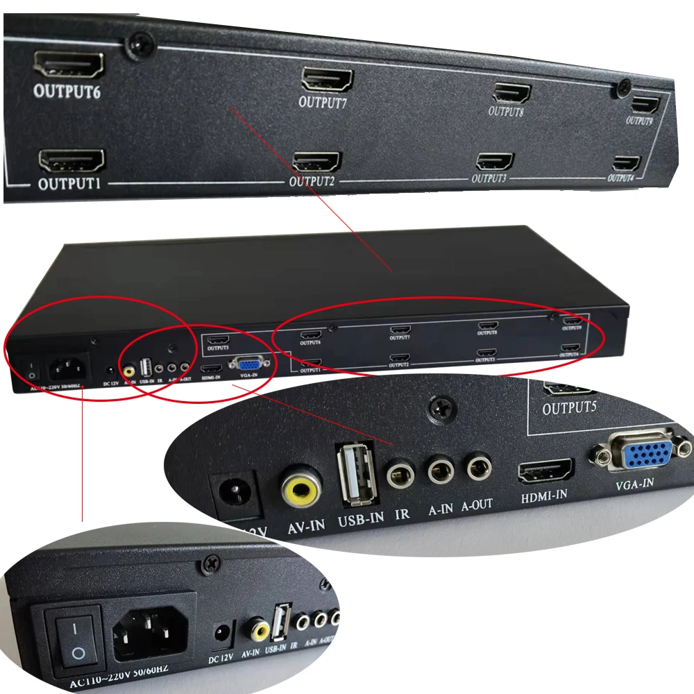 8 Screen Splicing Control Box For Tv 2x4,4x2 Video Wall Controller 4k ...