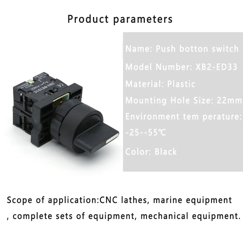 High Quality Xb2(lay5) Series 3 Position Rotary Selector Push Button Switch - Buy 3 Position ...