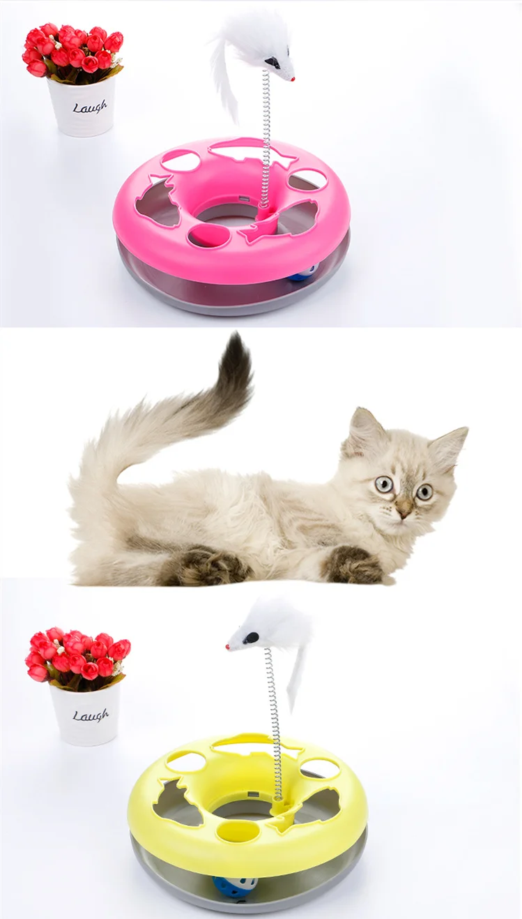 Interactive Kitten Fun Mental Physical Exercise Puzzle Bell Cat Toy ...