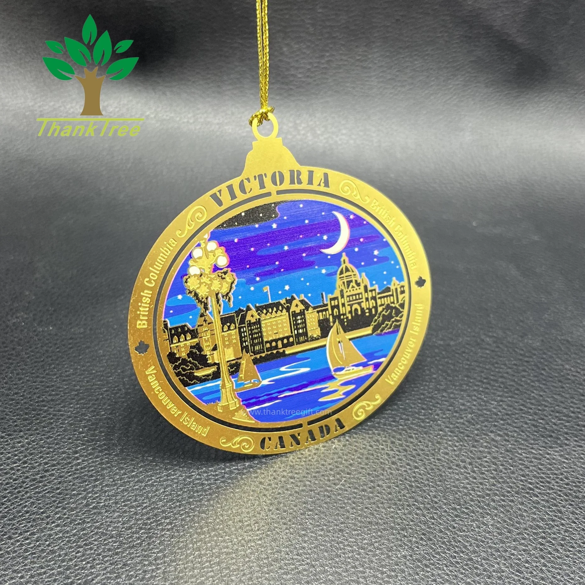 Custom Etched Brass Christmas Ornaments - Holiday Decor