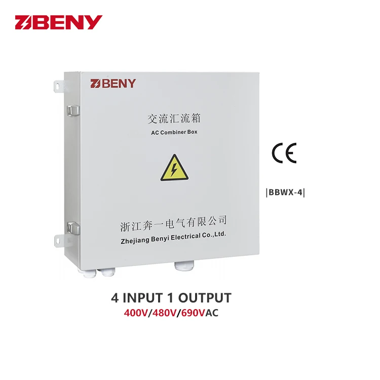 AC Combiner Box BBWX-4: 4 Input 1 Out with AC Breaker for Solar ...
