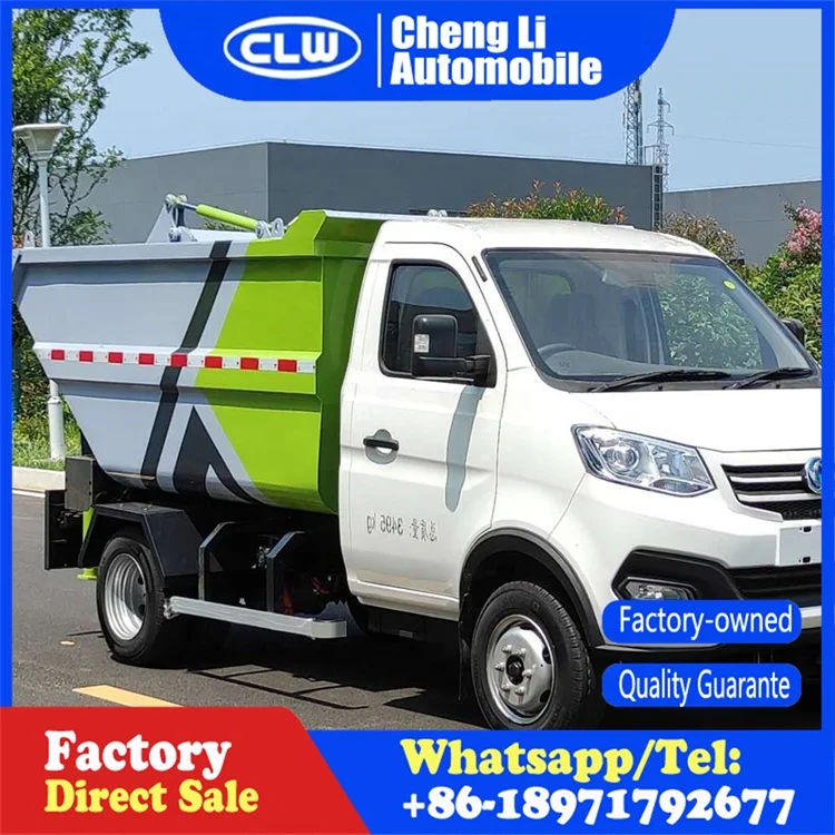 Small Rear Loader No Leakage Garbage Truck 4x2 3 Ton Pure Electric Non ...