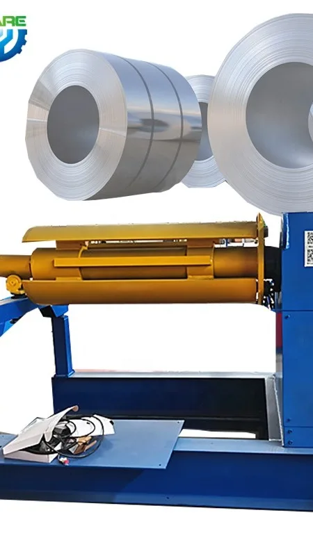 10t Hydraulic Steel Used Decoiler Laser Cutting Decoiling And Leveling ...