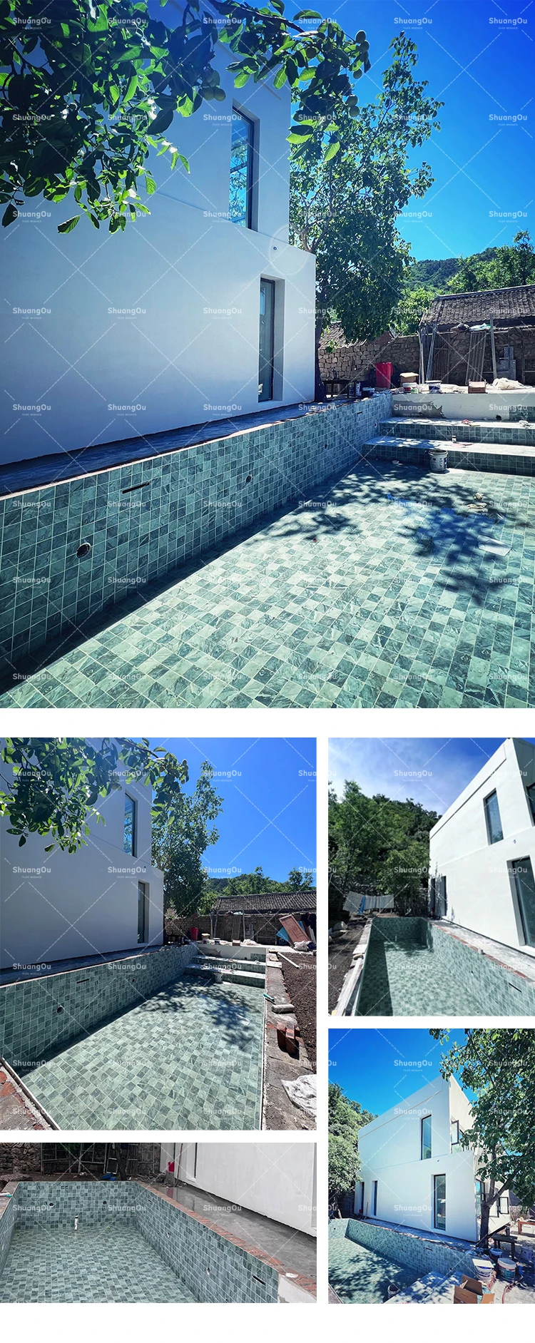 Sukabumi Bali Green Swimming Pool Tile - Anti Slip Mosaic