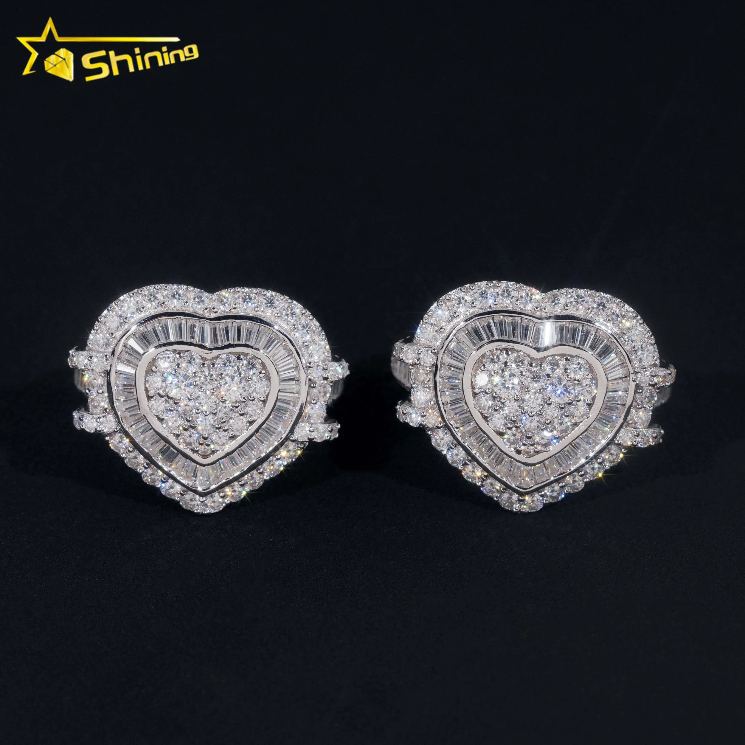 Rts Luxury Rappers Jewelry Gold Plated Solid Inside 925 Sterling Silver ...